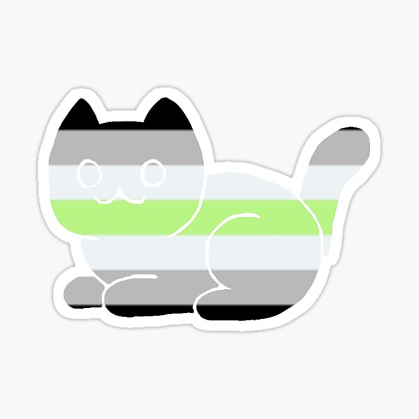 "Agender Pride Flag Cat" Sticker for Sale by zoocuties | Redbubble