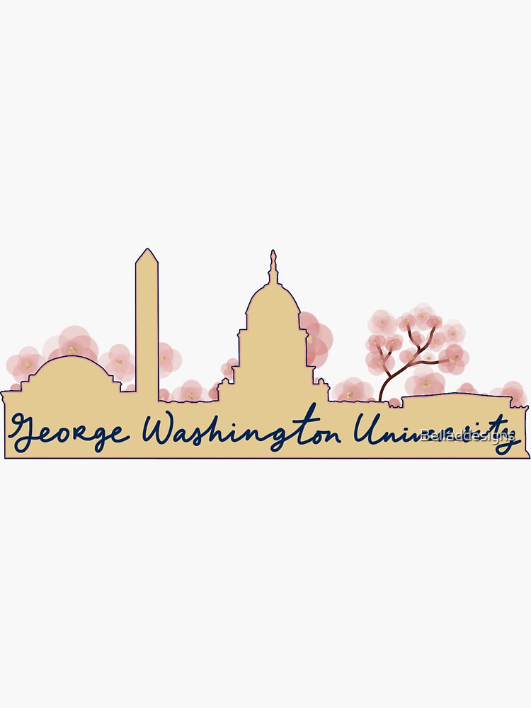 George Washington University Sticker For Sale By Belladdesigns Redbubble