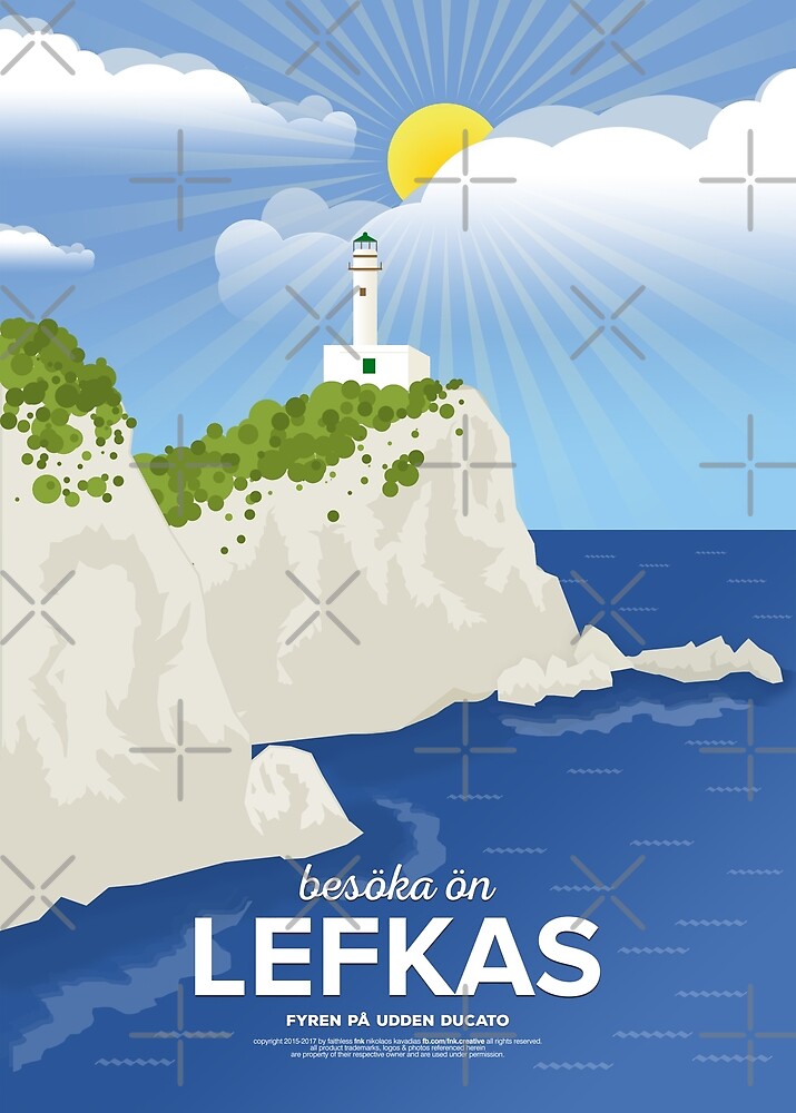 "Lefkada, Lighthouse at Cape Ducato (GR)" by fnk-creative | Redbubble