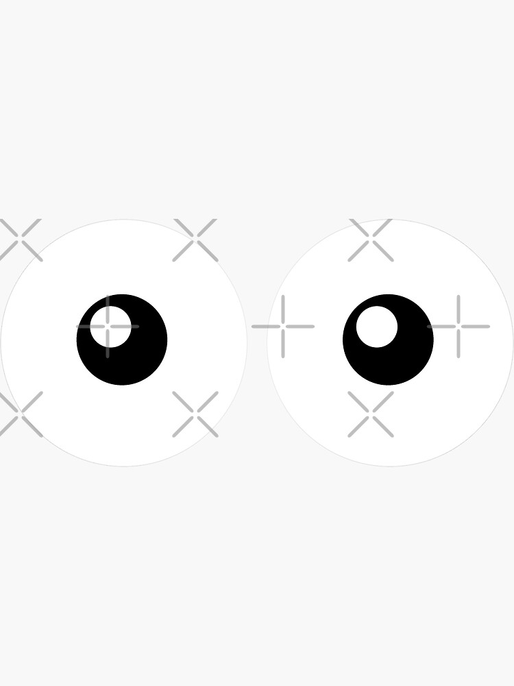 "Funny Goofy Staring Eyes" Sticker for Sale by AndreasHallager | Redbubble