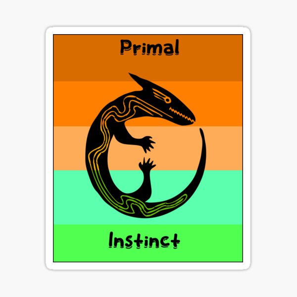 "Primal instinct" Sticker for Sale by mturns57 | Redbubble