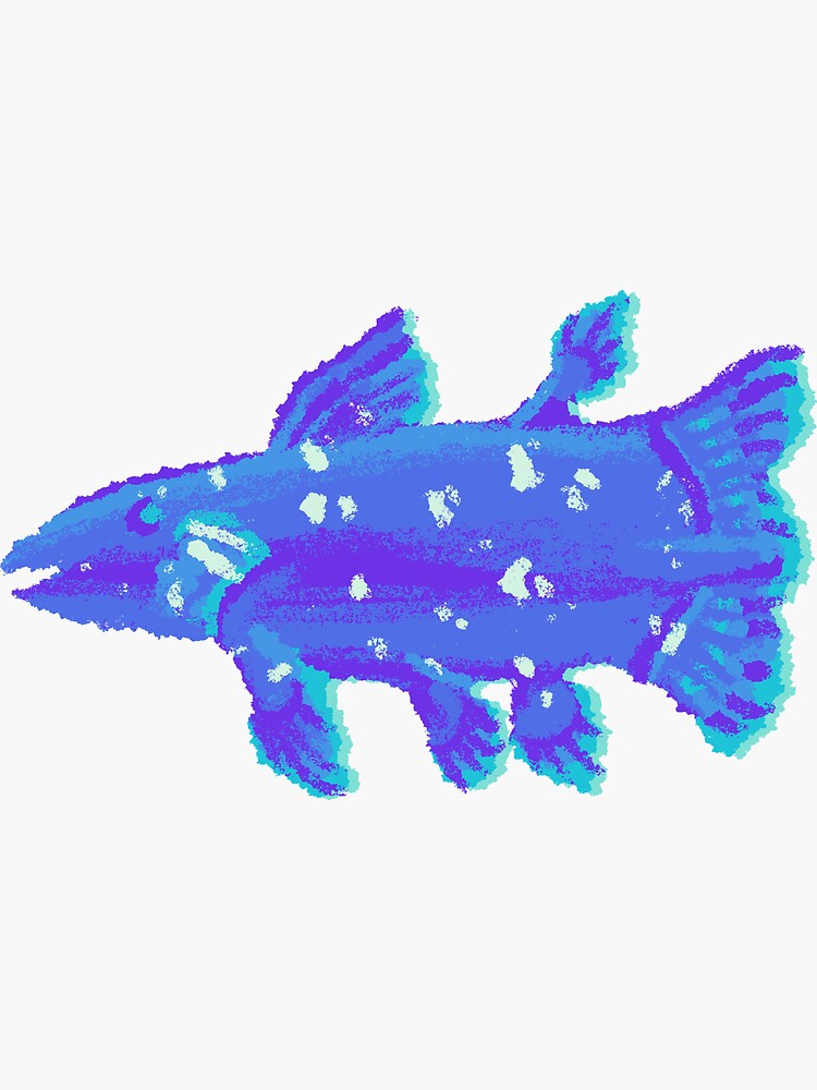 "Coelacanth " Sticker for Sale by hobbybeep | Redbubble