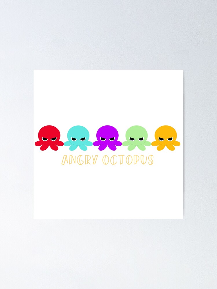 "Cute Angry Octopus - moody octopus - angry octopus - funny - meme ...