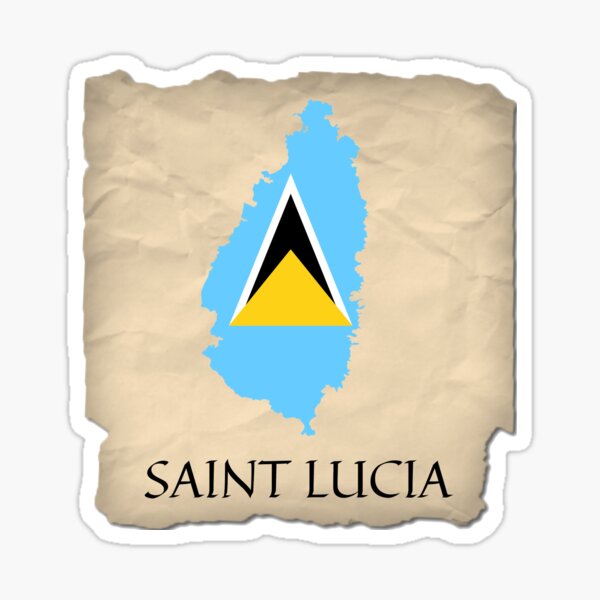 "Saint Lucia Map" Sticker for Sale by Aleksander37 | Redbubble