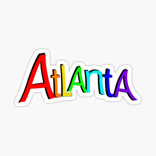 "Atlanta" Sticker for Sale by FlippinTurtles | Redbubble