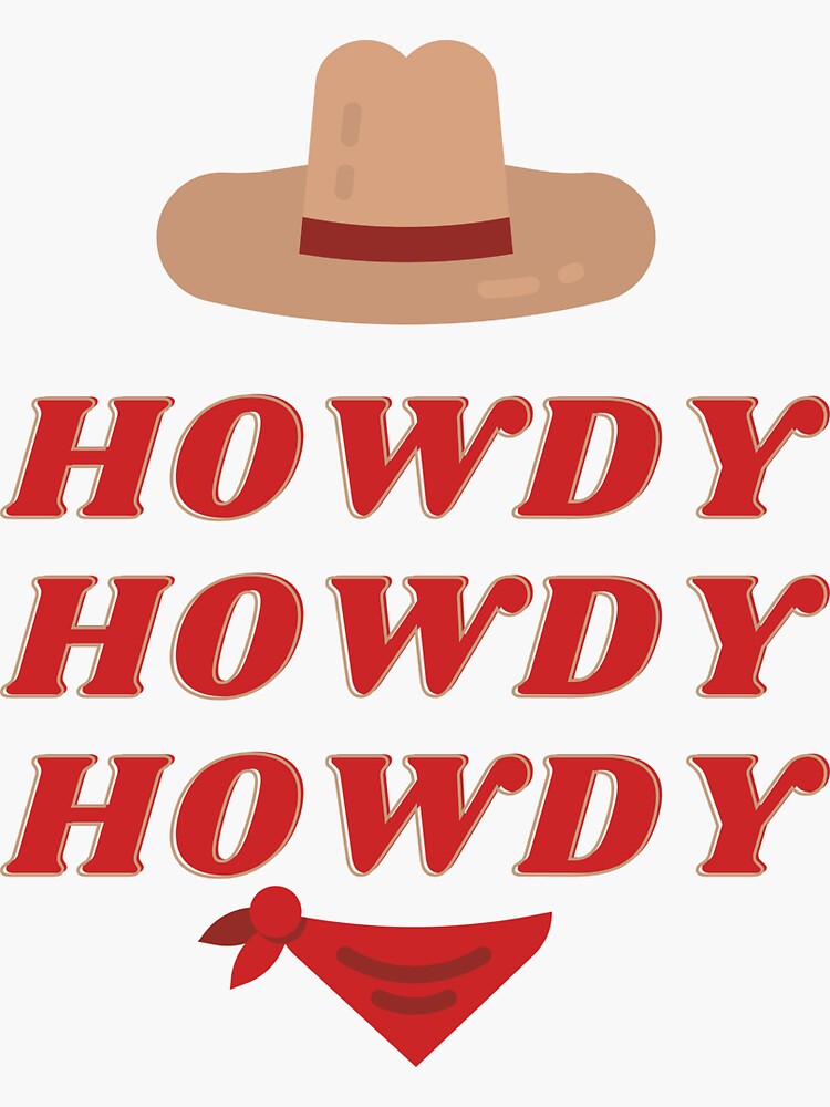"Vintage White Howdy Rodeo Western Country Southern Cowgirl " Sticker ...