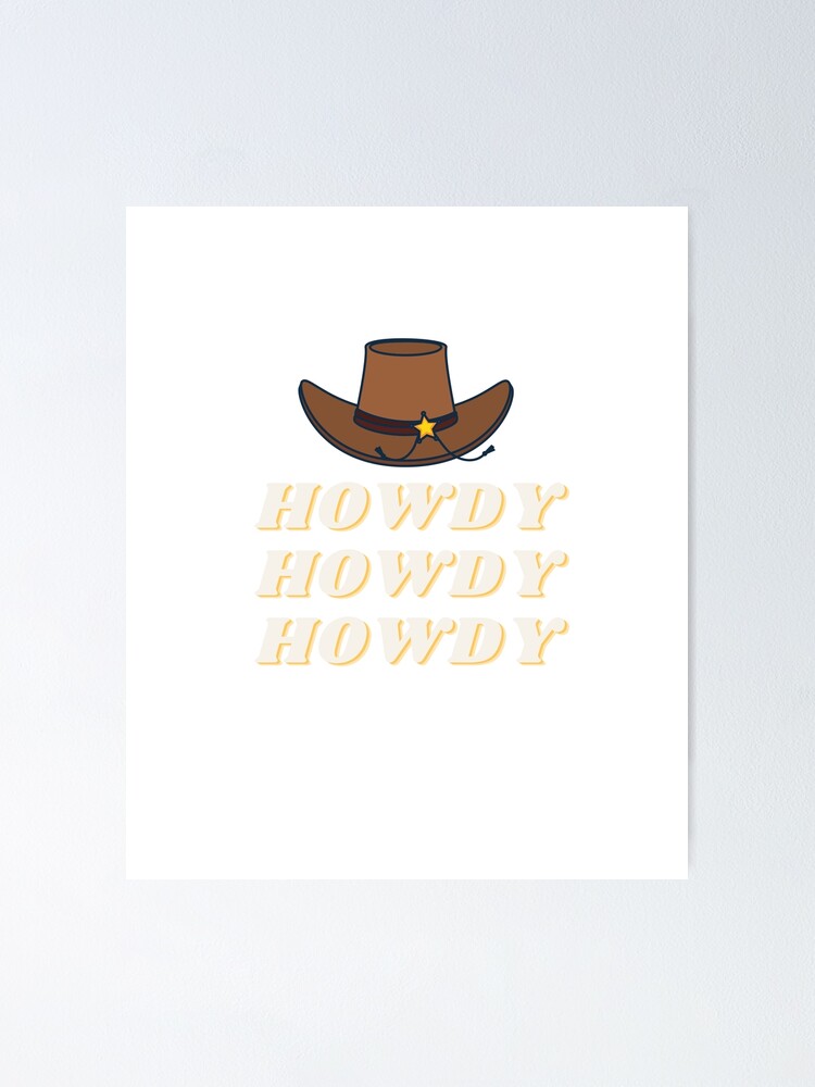 "Vintage White Howdy Rodeo Western Country Southern Cowgirl " Poster ...
