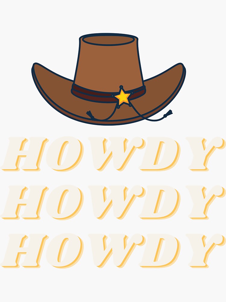"Vintage White Howdy Rodeo Western Country Southern Cowgirl " Sticker ...