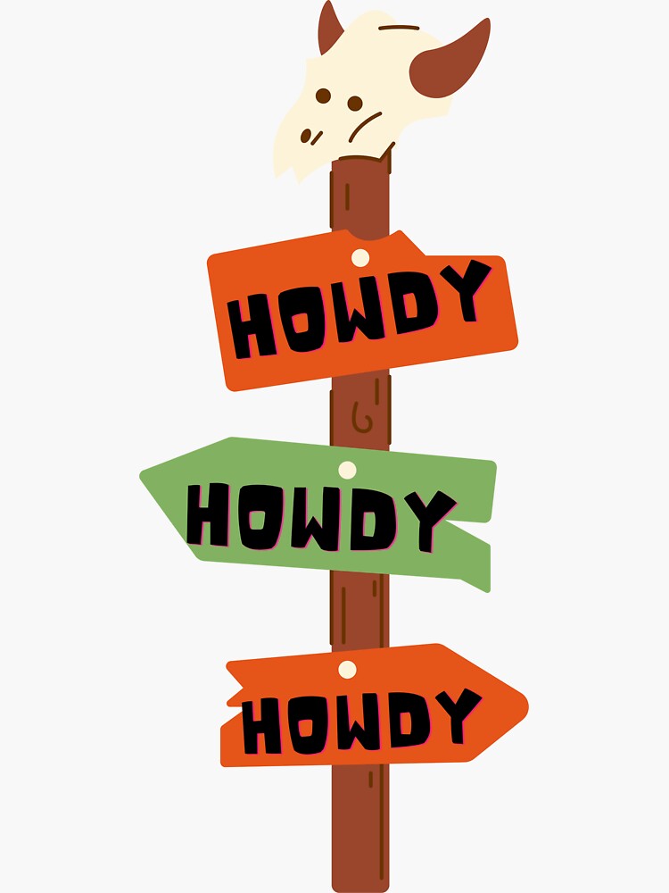 "Vintage White Howdy Rodeo Western Country Southern Cowgirl " Sticker ...