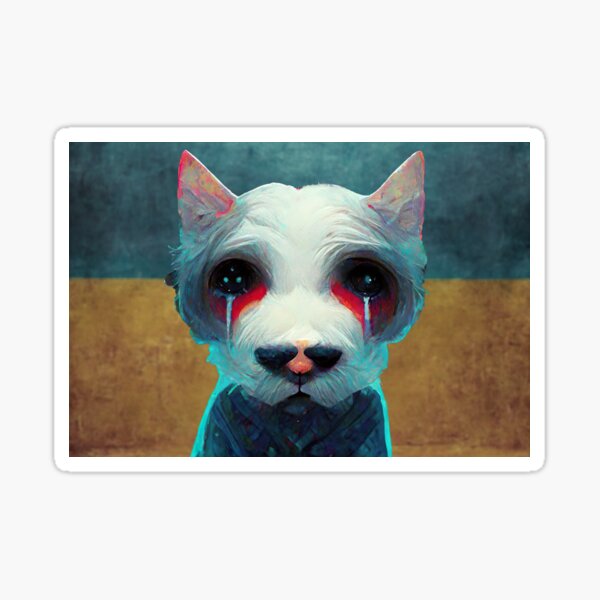 "Little corgi sad puppy " Sticker for Sale by aulestia | Redbubble