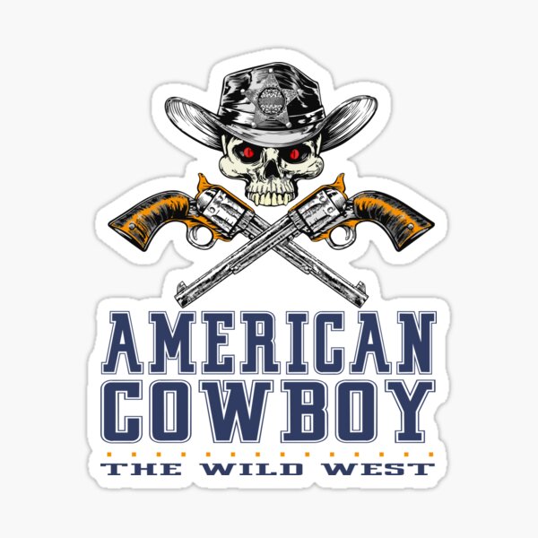 "american cowboy wild west" Sticker for Sale by starkes | Redbubble