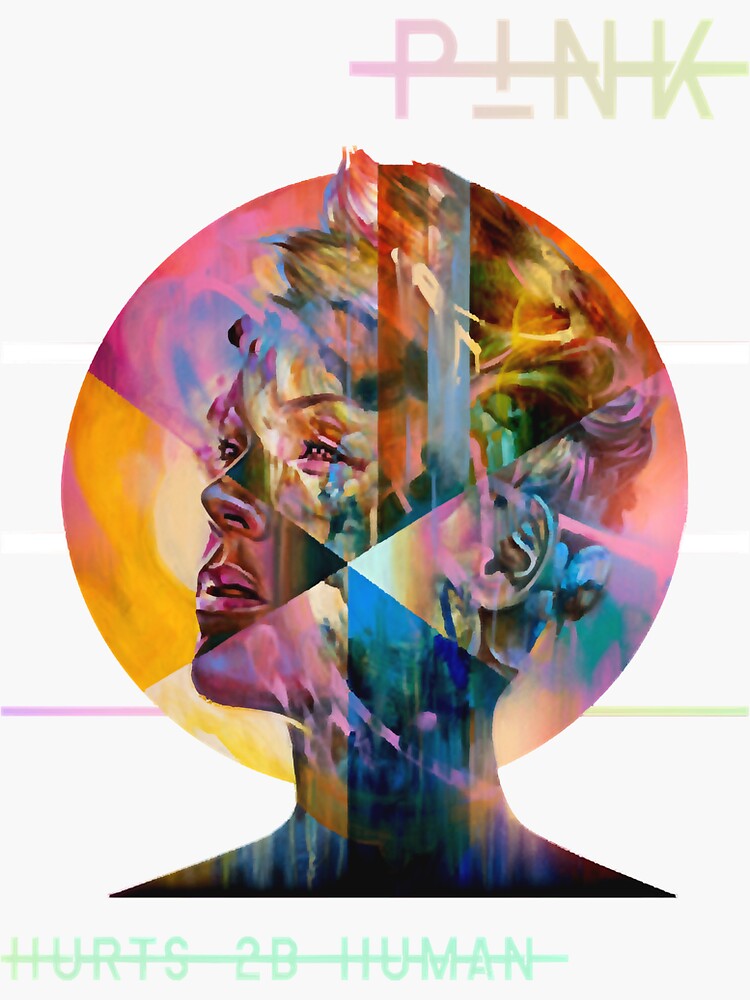 "Hurts 2B Human Relaxed Fit" Sticker for Sale by Rebeccahavez | Redbubble