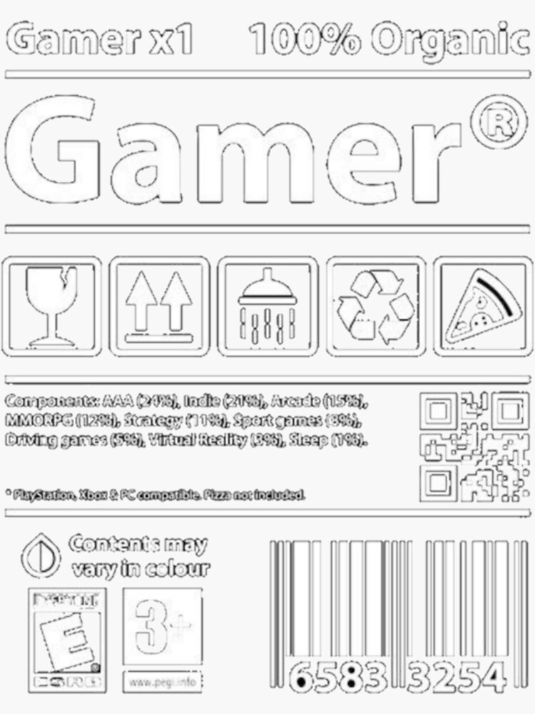 "Gamer Identity (Best in Black) " Sticker for Sale by WISHandCOLLCD ...