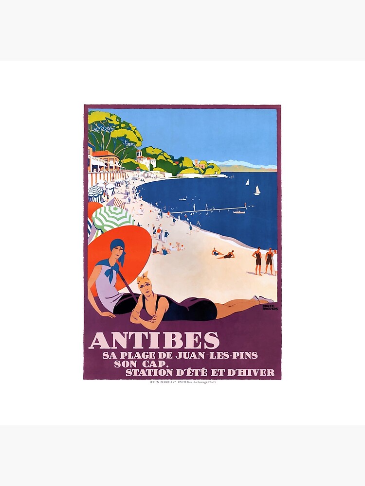 "1928 France ANTIBES French Riviera Travel Poster" Tote Bag for Sale by retrographics | Redbubble