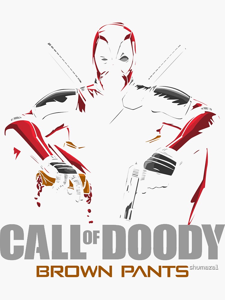 "Call of doody" Sticker by shumaza1 | Redbubble