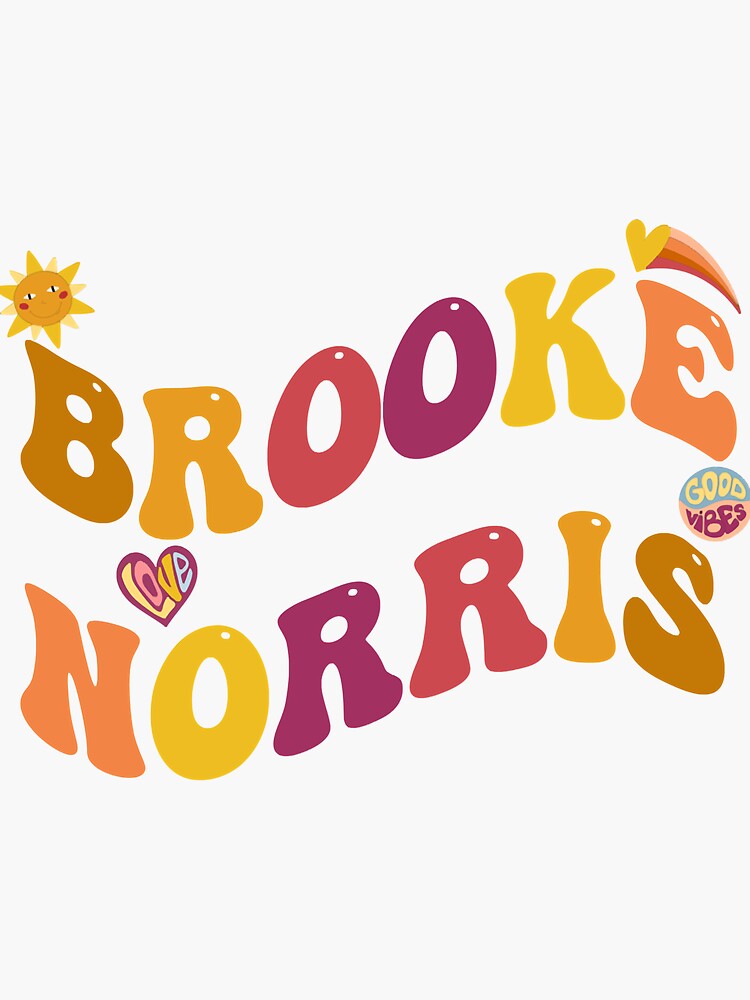 "brooke norris" Sticker for Sale by Lucioadams | Redbubble