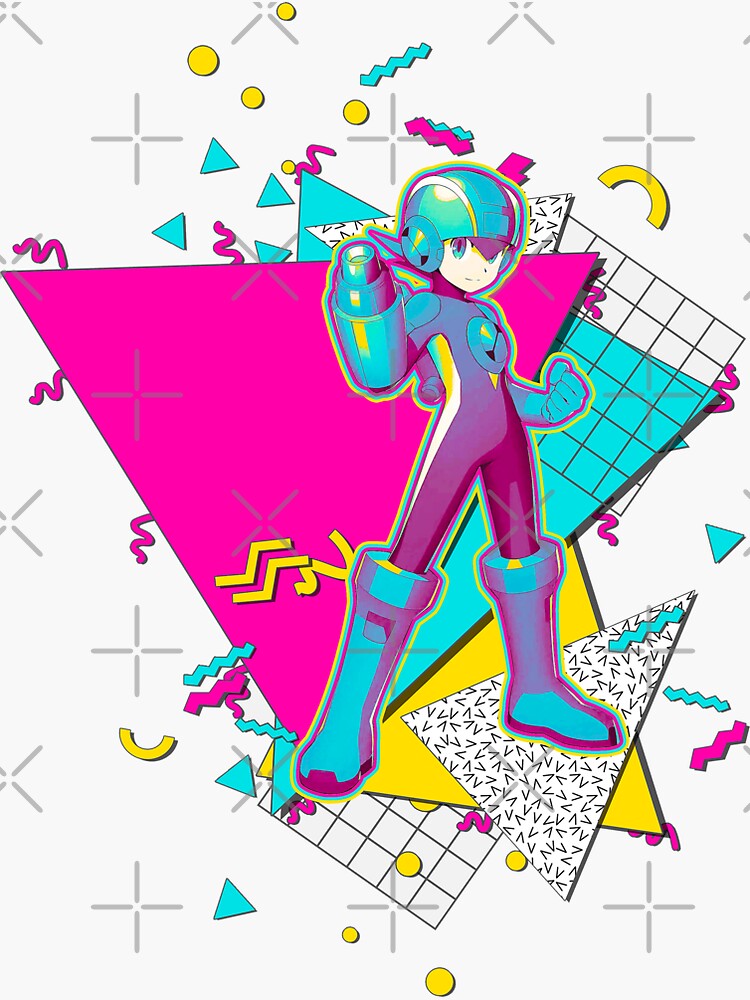 "Megaman.EXE - Megaman Battle Network *90s graphic design*" Sticker for ...