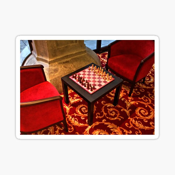 "Chess Table" Sticker for Sale by Mythos57 | Redbubble