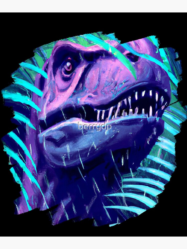 "Scary T Rex Dinosaur In Jungle Tyrannosaurus Rex" Poster for Sale by ...