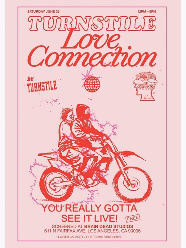 "Turnstile Love Connection " Sticker for Sale by pyattjanice | Redbubble