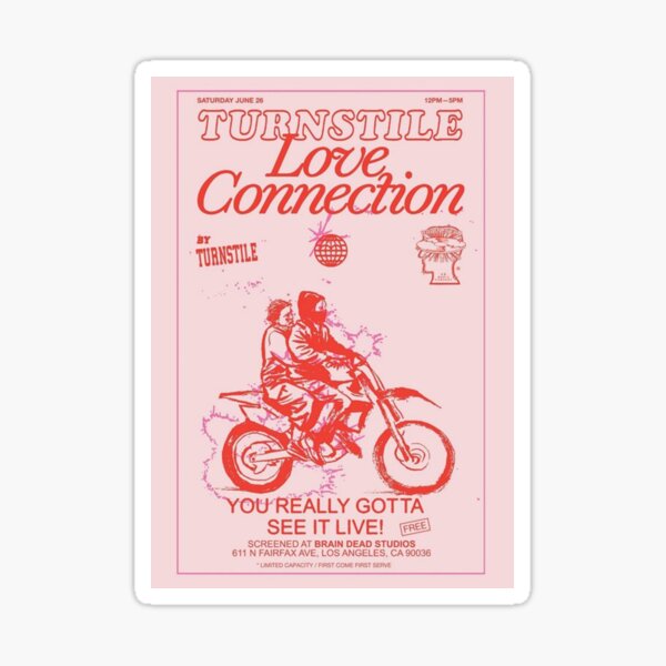 "Turnstile Love Connection " Sticker for Sale by pyattjanice | Redbubble