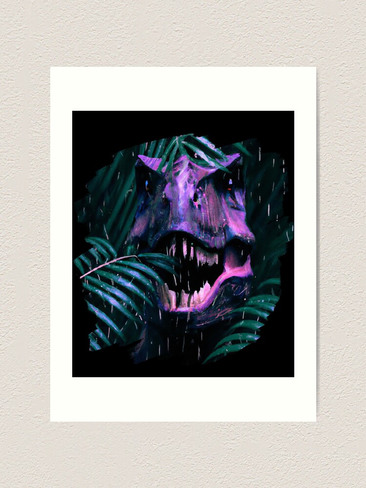 "Scary T Rex Dinosaur In Jungle Tyrannosaurus Rex" Art Print for Sale ...