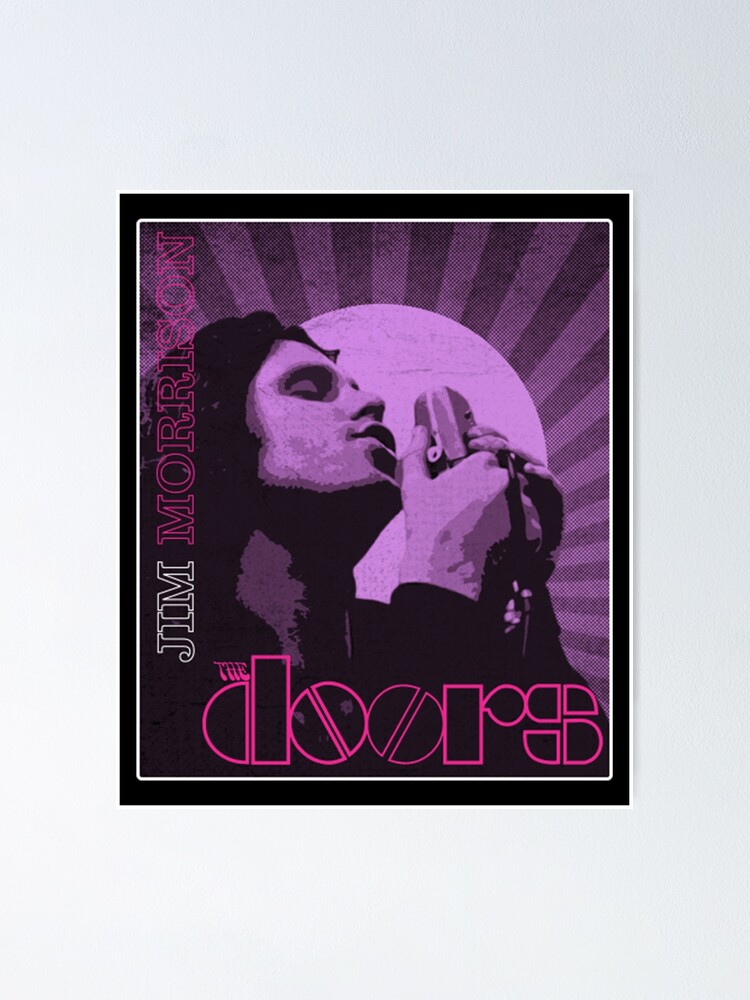 "Jim Morrison (James Dougles Morrison) Retro Skyline" Poster for Sale ...