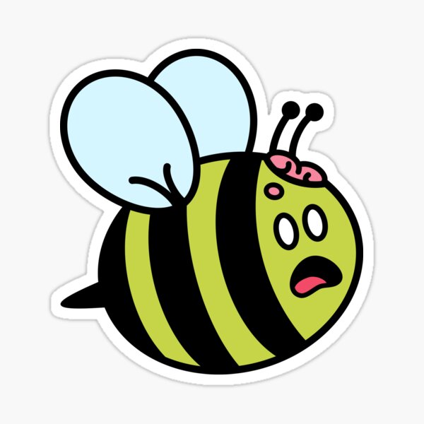 "Cute Zombee Bumble Bee Zombie Pun" Sticker for Sale by PlanetZombie55 ...