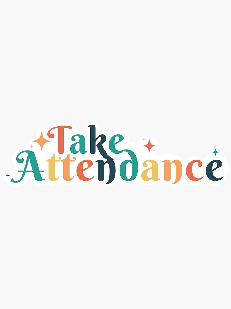 "Teachers - Attendance Reminder - Retro Colors" Sticker for Sale by ...