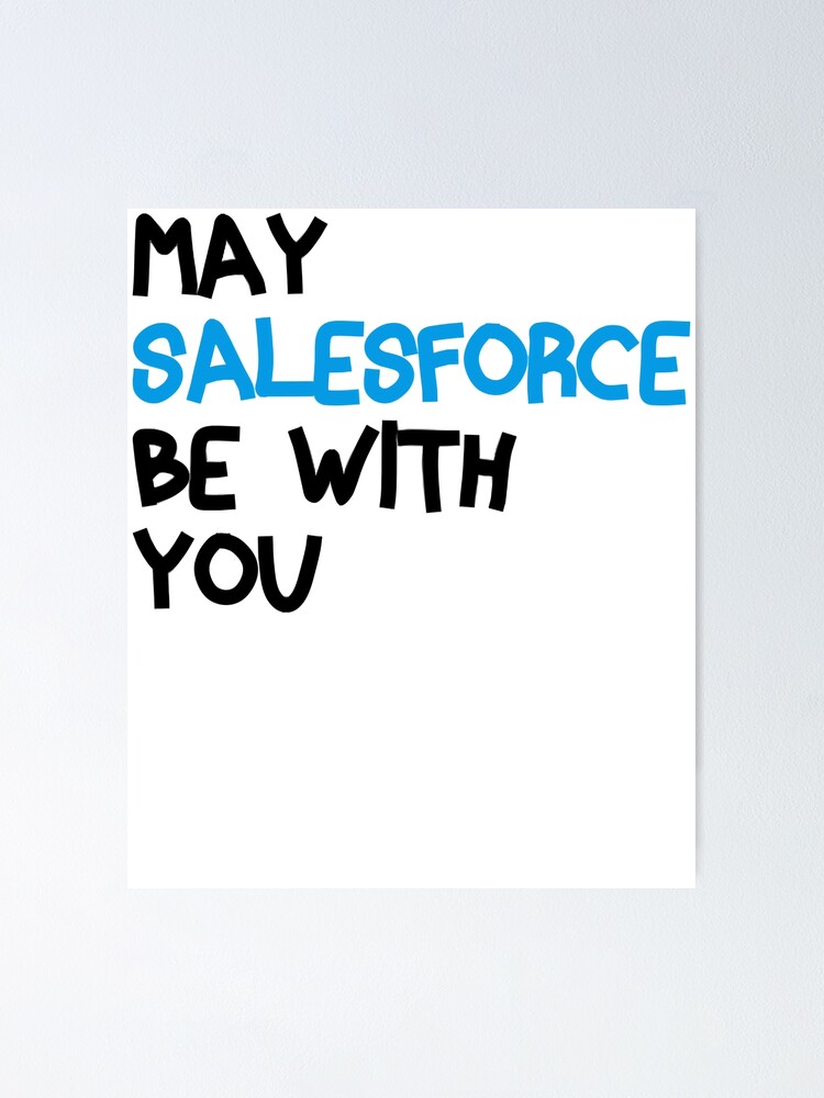 "Funny Salesforce Typography Trailblazer Design Best Men" Poster for ...