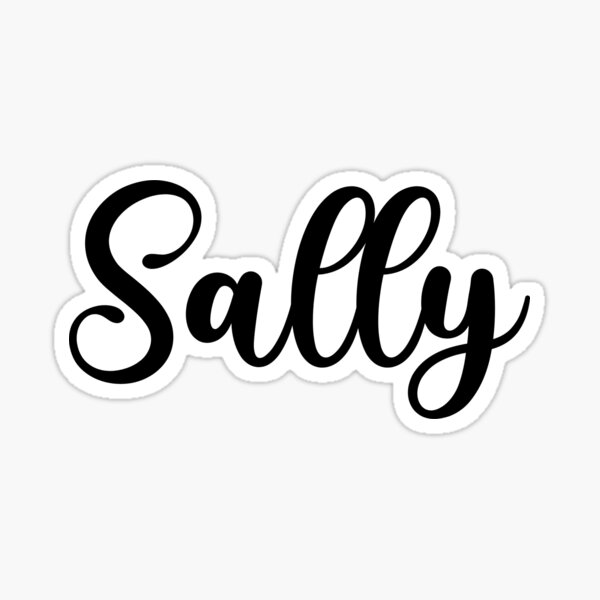 "Sally Name - Handwritten Calligraphy" Sticker for Sale by YelenaStore ...