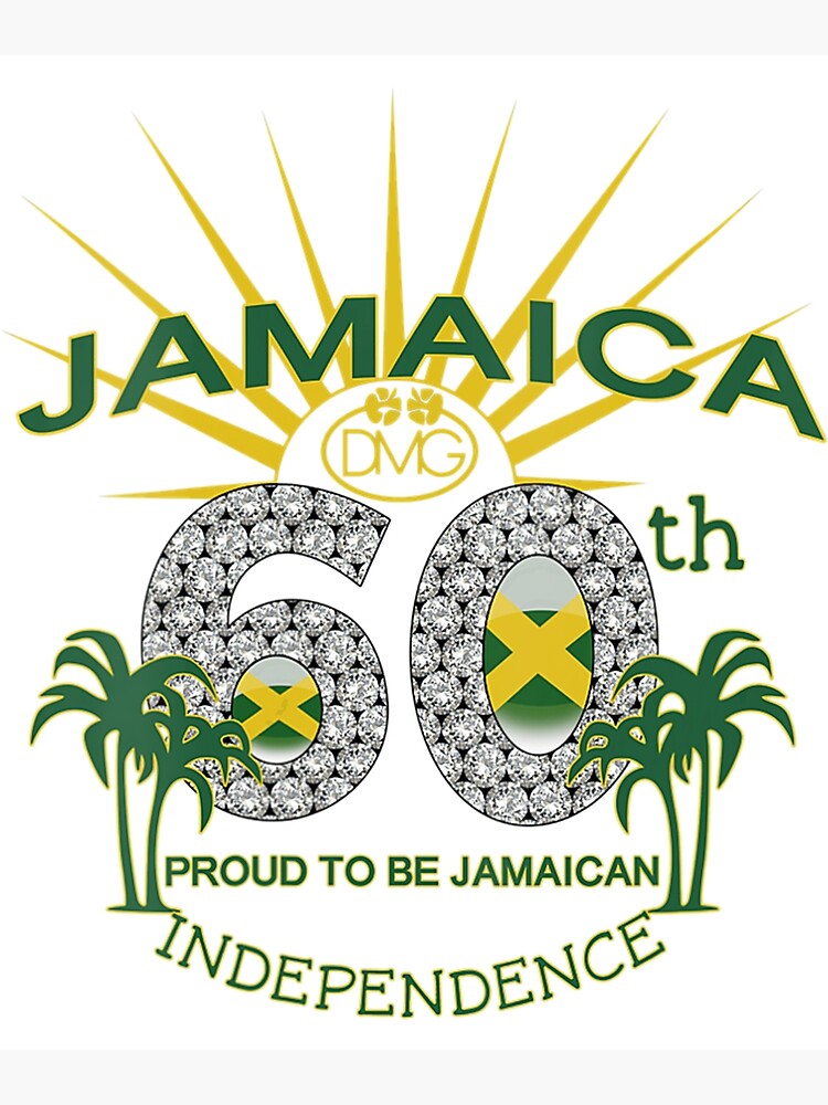 "Womens Jamaica 60th Independence Proud To Be Jamaican V-Neck" Poster ...