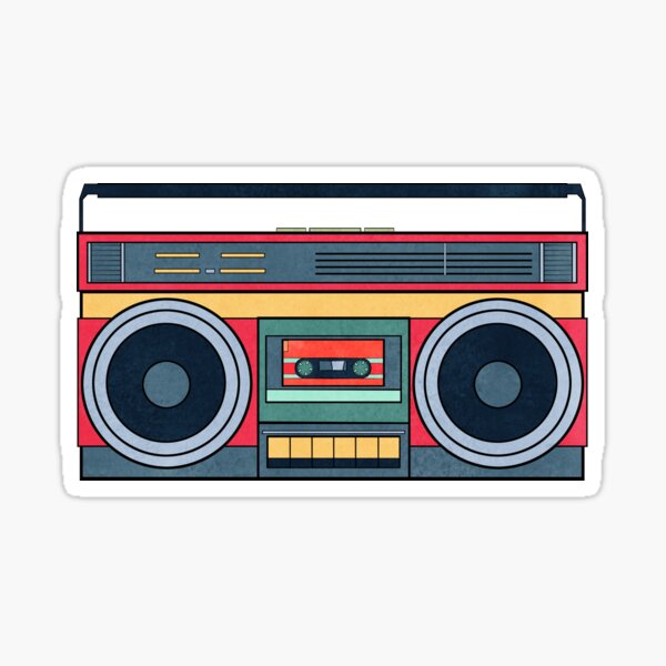 "Boombox" Sticker by AnMGoug | Redbubble