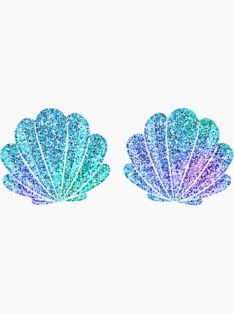 "Mermaid Sea Shell Bra Halloween Costume Tops" Sticker for Sale by ...