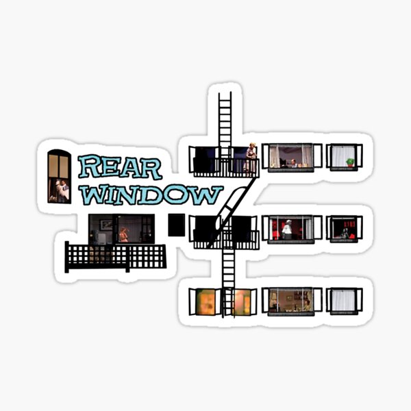 "Rear Window" Sticker for Sale by Ismesega41 | Redbubble