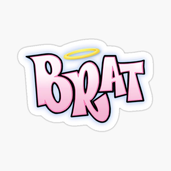 "PINK BRAT (PURPLE)" Sticker for Sale by Nickphillips | Redbubble