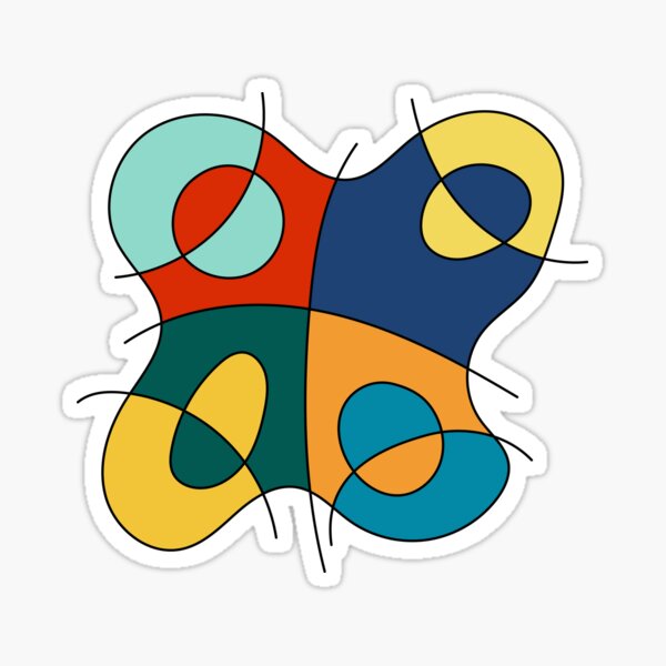 "Surreal Amoeba #14 (Miro Inspired)" Sticker for Sale by Texterns ...
