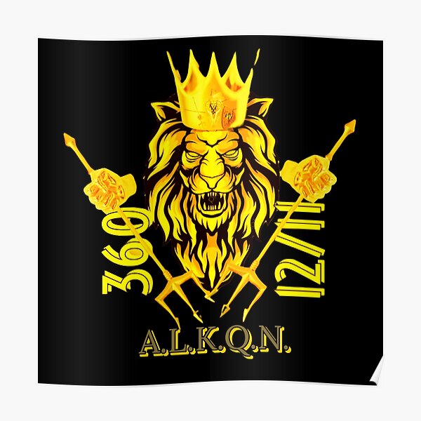 "Latin King inspired design "WARRIOR KING LION WITH FORKS" Gold color ...