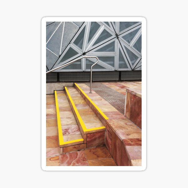 "Steps, Federation Square" Sticker by rozmcq | Redbubble