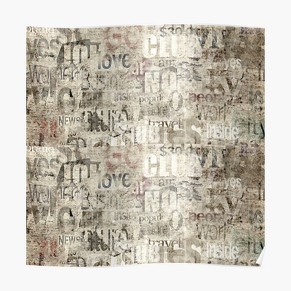 "Old Vintage Newspaper" Poster for Sale by Belle9616 | Redbubble