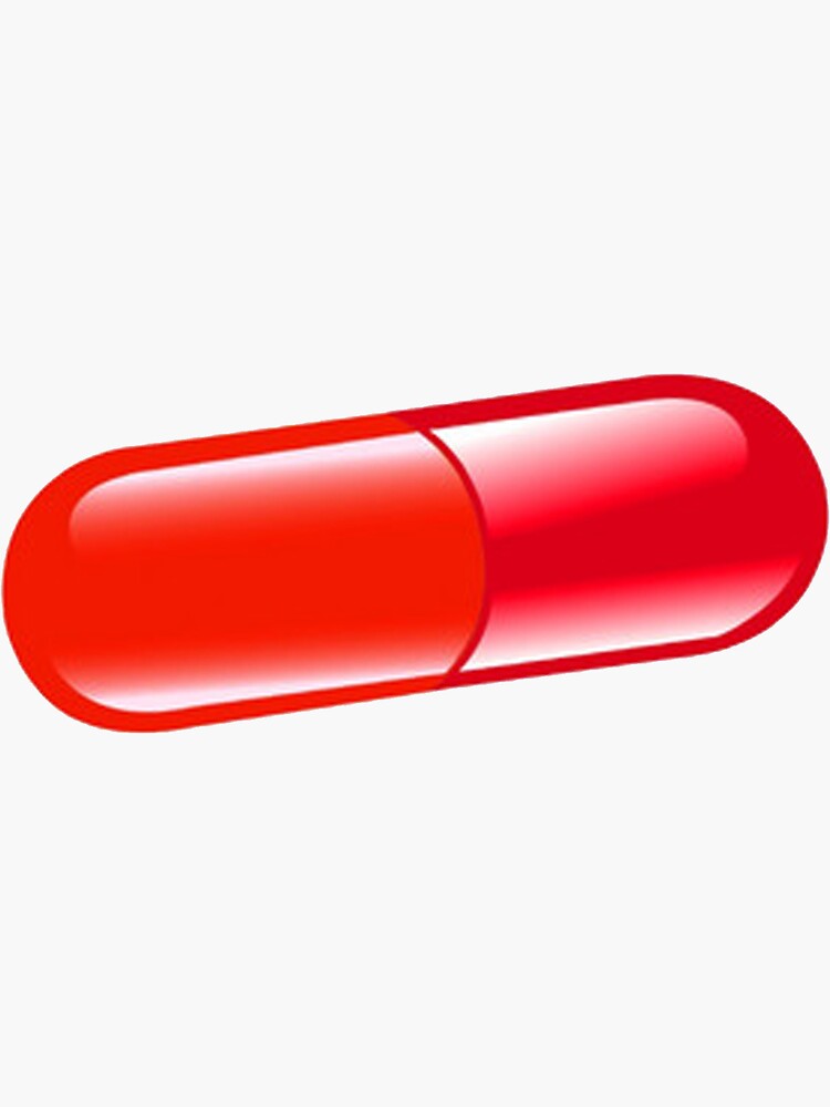 "RED PILL " Sticker for Sale by PubbyChanda | Redbubble