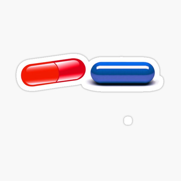"RED PILL BLUE PILL" Sticker for Sale by PubbyChanda | Redbubble