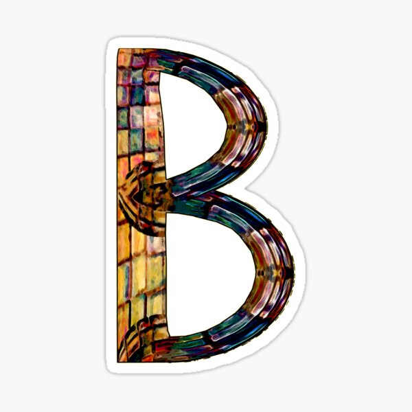 "ALPHABET - Stained Glass Letter "B"" Sticker by geegeetee11 | Redbubble