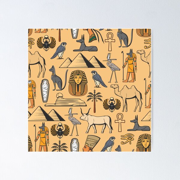 "Ancient Egypt Hieroglyphics of Ancient Civilization" Poster for Sale ...