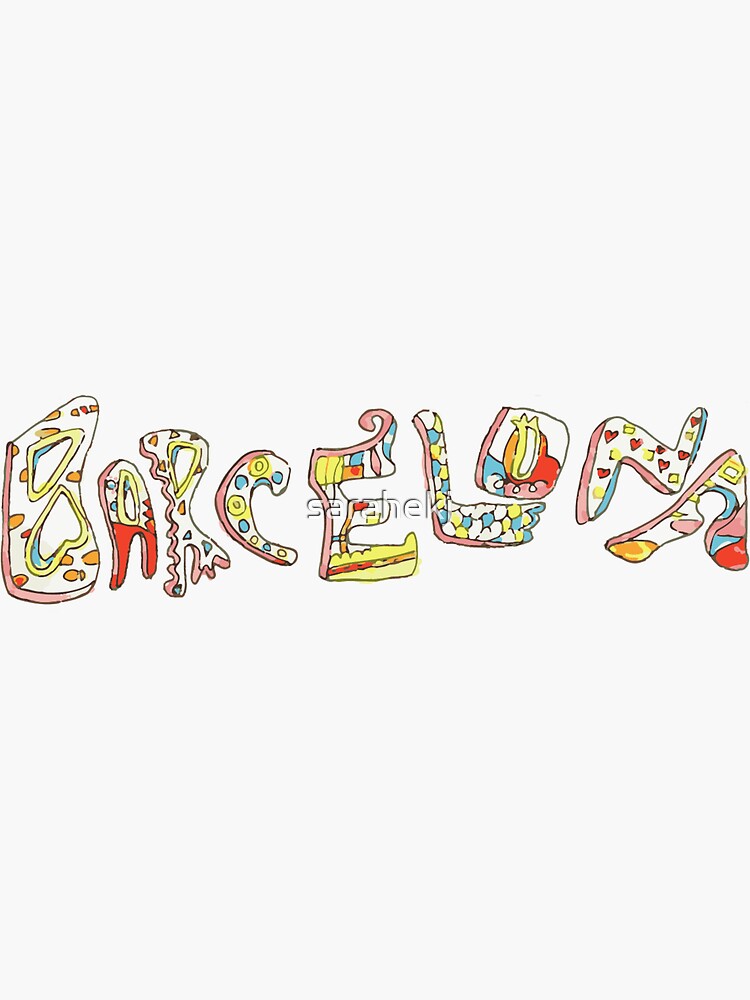 "Barcelona Gaudi " Sticker for Sale by sarahekj | Redbubble