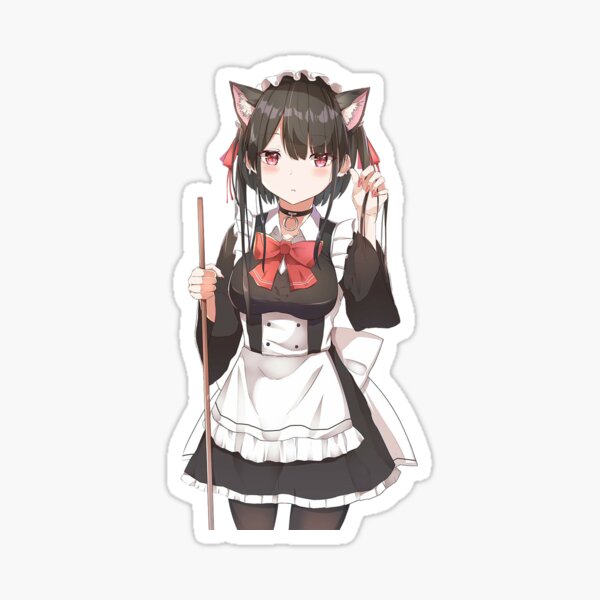 "Maid Cosplay" Sticker for Sale by bartonelton | Redbubble