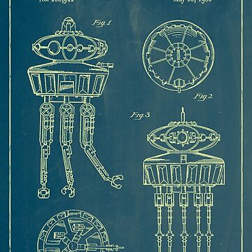 "Imperial Probe Droid Blueprint" Poster for Sale by IvintageArt | Redbubble