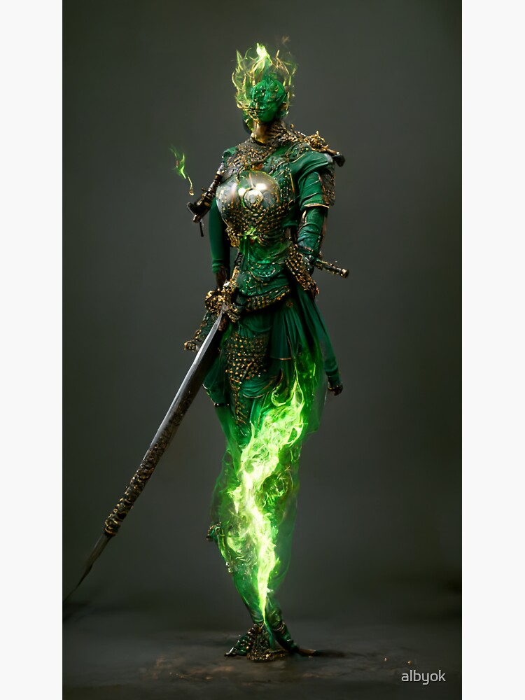 "Dragon warrior of acid and flames" Sticker for Sale by albyok | Redbubble