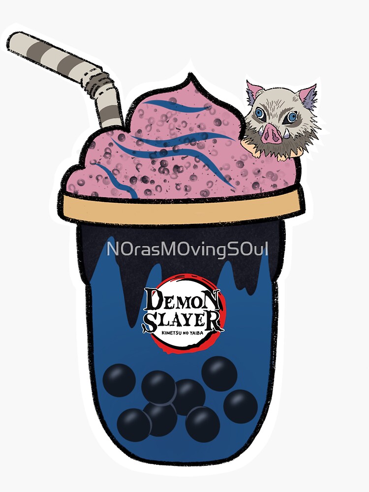 "Inosuke Hashibira Boba " Sticker for Sale by N0rasM0vingS0ul | Redbubble