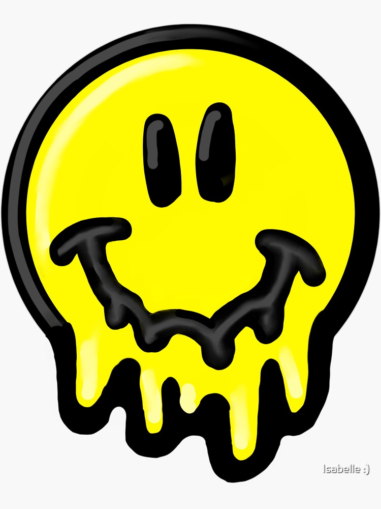 "Distorted Smile" Sticker for Sale by HandDrawn- | Redbubble